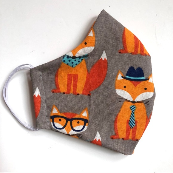Accessories | New Adult Small Fox Print Face Mask Cotton | Poshmark